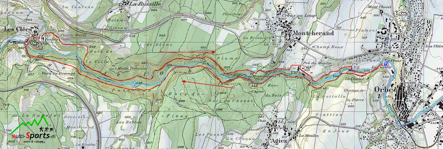 Gorges de l'Orbe Partie 1 Orbe - Les Clées 2h30-3h30 - Multi-Sports